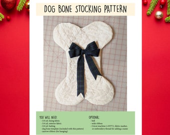 Dog Bone Stocking Template Clipart