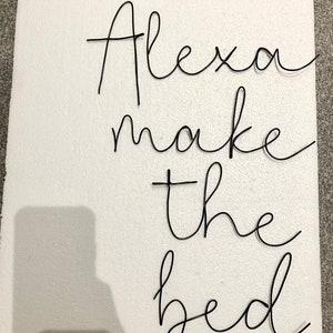 CUSTOM Wire Words FONT 3 Handwritten Wire Phrases Bespoke Wall Words ...