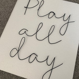 CUSTOM Wire Words FONT 3 Handwritten Wire Phrases Bespoke Wall Words ...