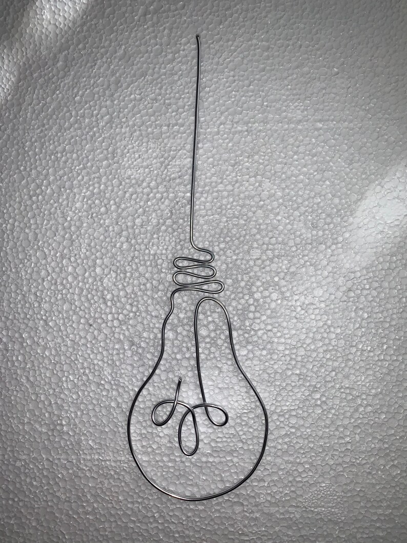 Custom Wire Lightbulb: Handwritten Wall Art Decor - Etsy