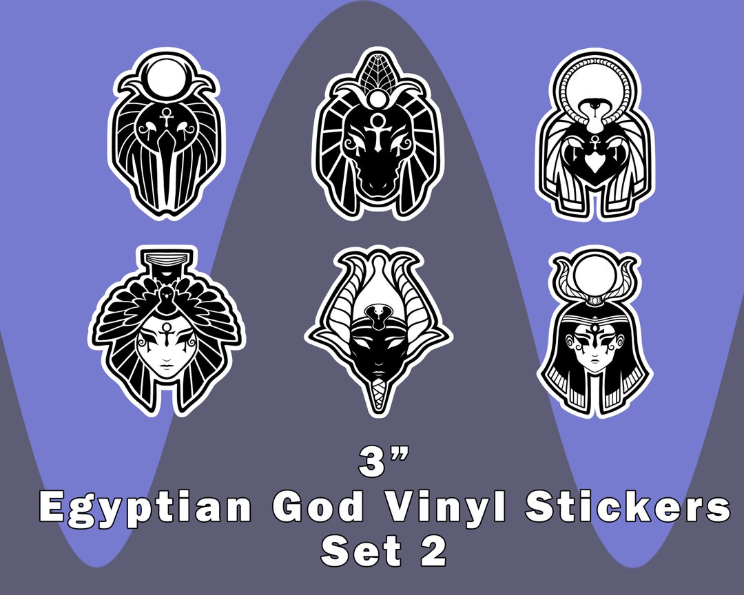 Egyptian Gods Vinyl Stickers Set 2 3 Waterproof Vinyl Stickers - Etsy
