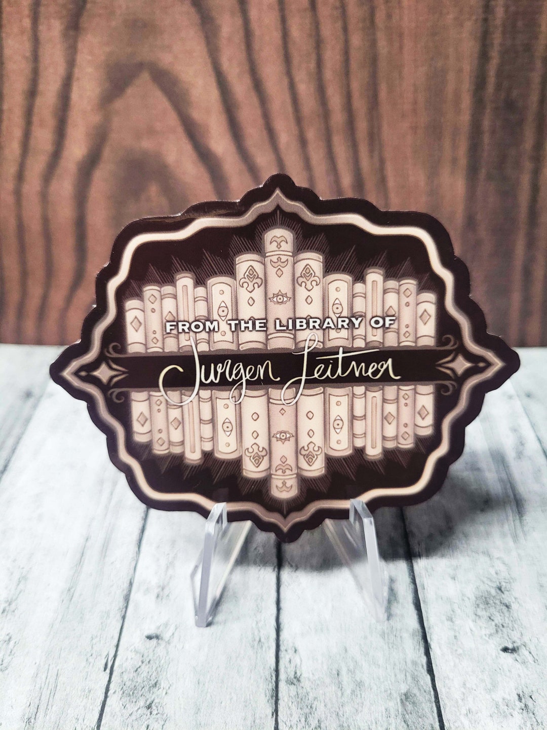 Magnus Vinyl Sticker: Library Books Waterproof Decal - Etsy