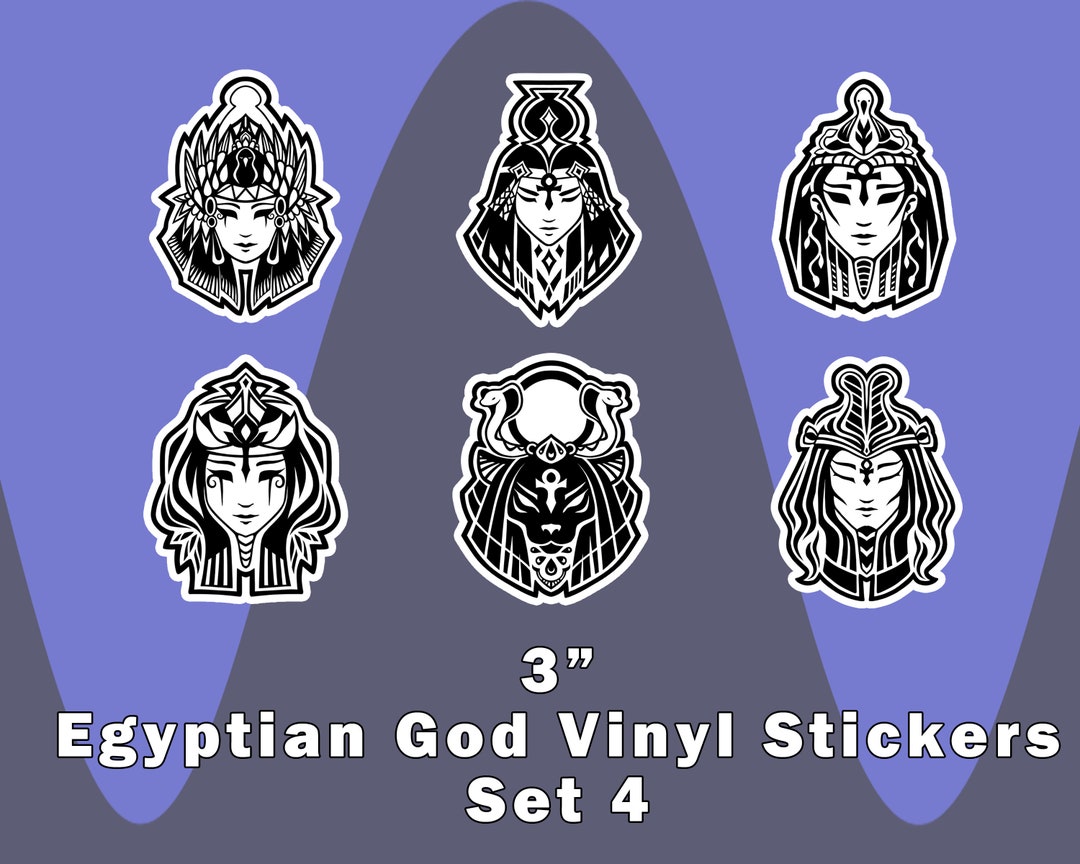 Egyptian Gods Vinyl Stickers: Waterproof Decals - Set 4 - Etsy