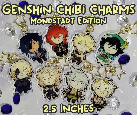 Genshin Impact Chibi Acrylic Charms Genshin Boys Acrylic - Etsy