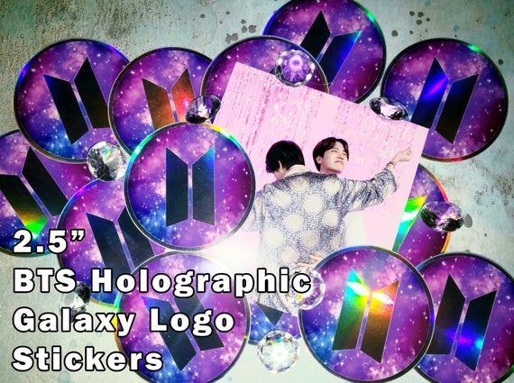 BTS Holographic Galaxy Logo Sticker Water Proof Vinyl | Etsy