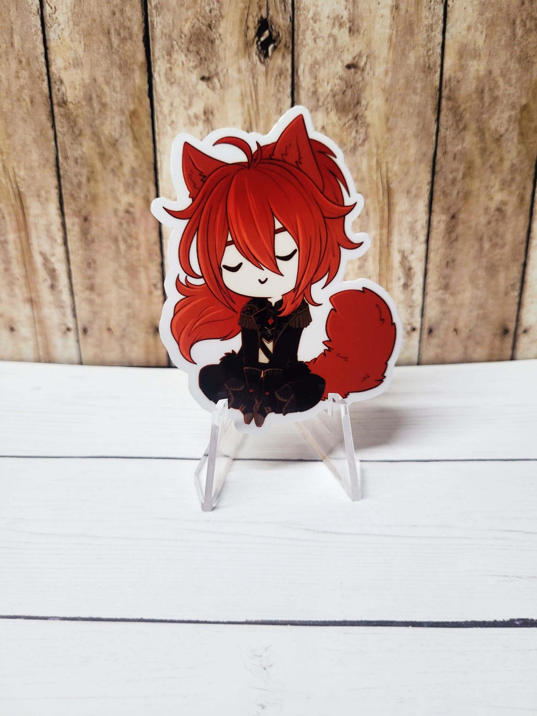 Kaeluc Genshin Impact Chibi Vinyl Stickers | Wolf Kaeya Kitty Diluc ...