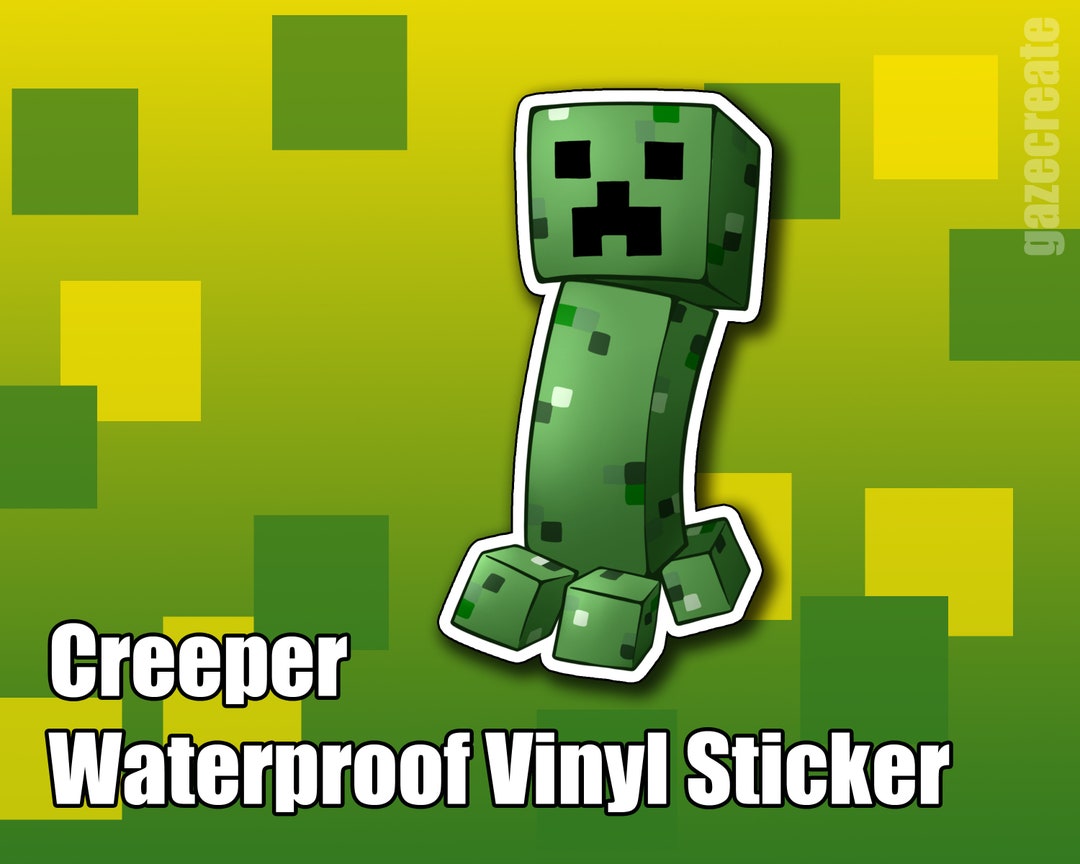 Creeper Stickers Minecraft Stickers Waterproof Vinyl Sticker - Etsy
