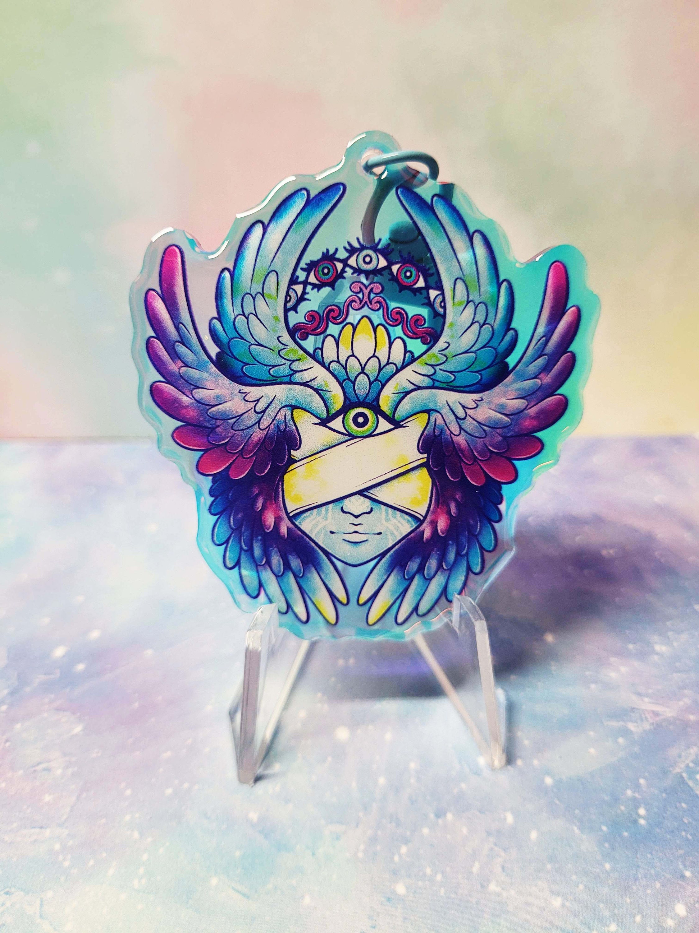 Biblically Accurate Angel Acrylic Keychain - Religious Charm (2.5") - Etsy