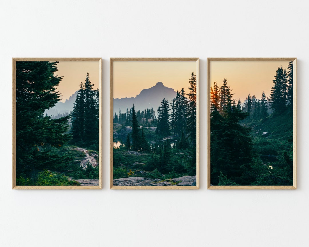 Beautiful Nature Art Set 3 Mountain Art Landscape Print Set - Etsy