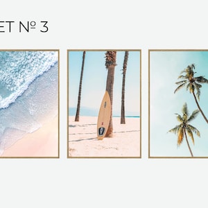 Set of 3 Prints, California Beach Wall Art, Beach Poster Decor, Nursery ...