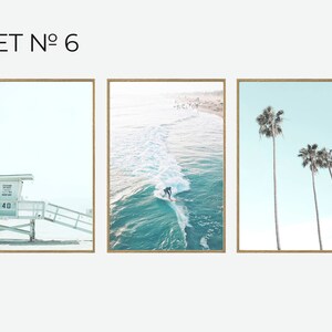 Set of 3 Prints, California Beach Wall Art, Beach Poster Decor, Nursery ...