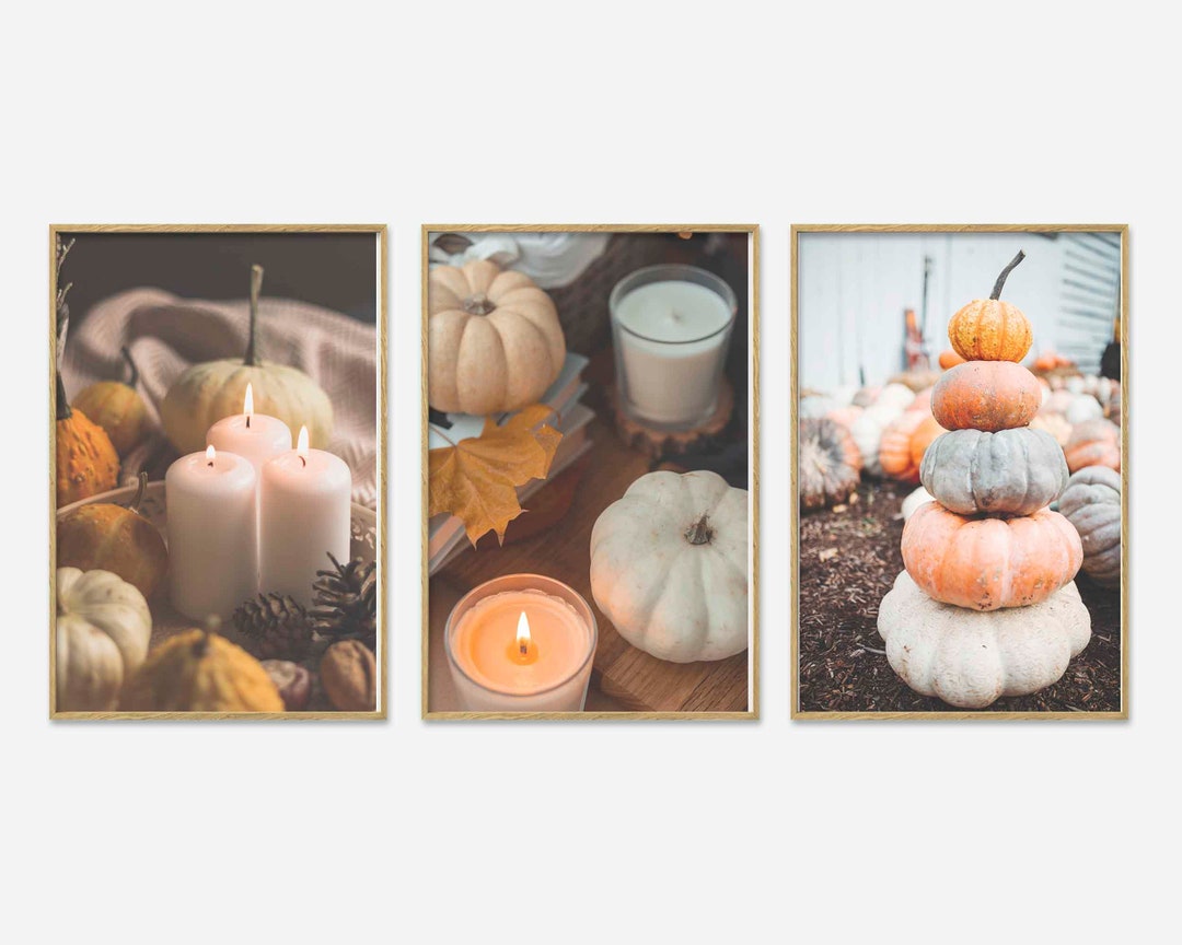 Set of 3 Thanksgiving Prints Wall Art Autumn Gallery Wall Prints ...