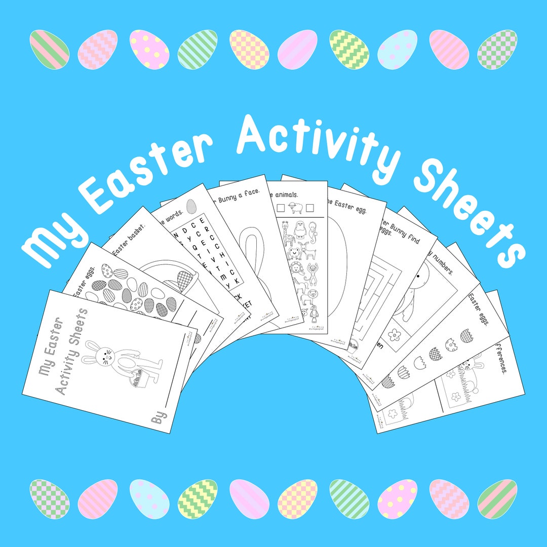 My Easter Activity Sheets for Kids | Digital Download Printable PDF - Etsy