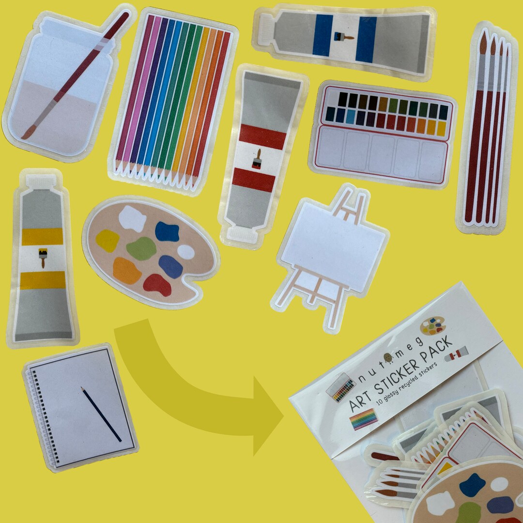 Art Sticker Pack - Glossy - Etsy