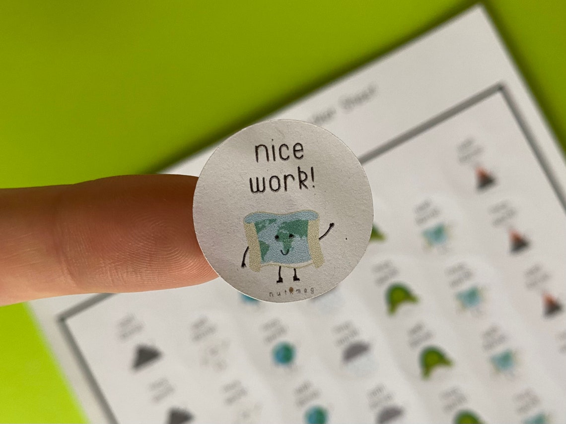 Geography Teacher Reward Stickers - 3 Sheets - 168 Stickers - Etsy UK