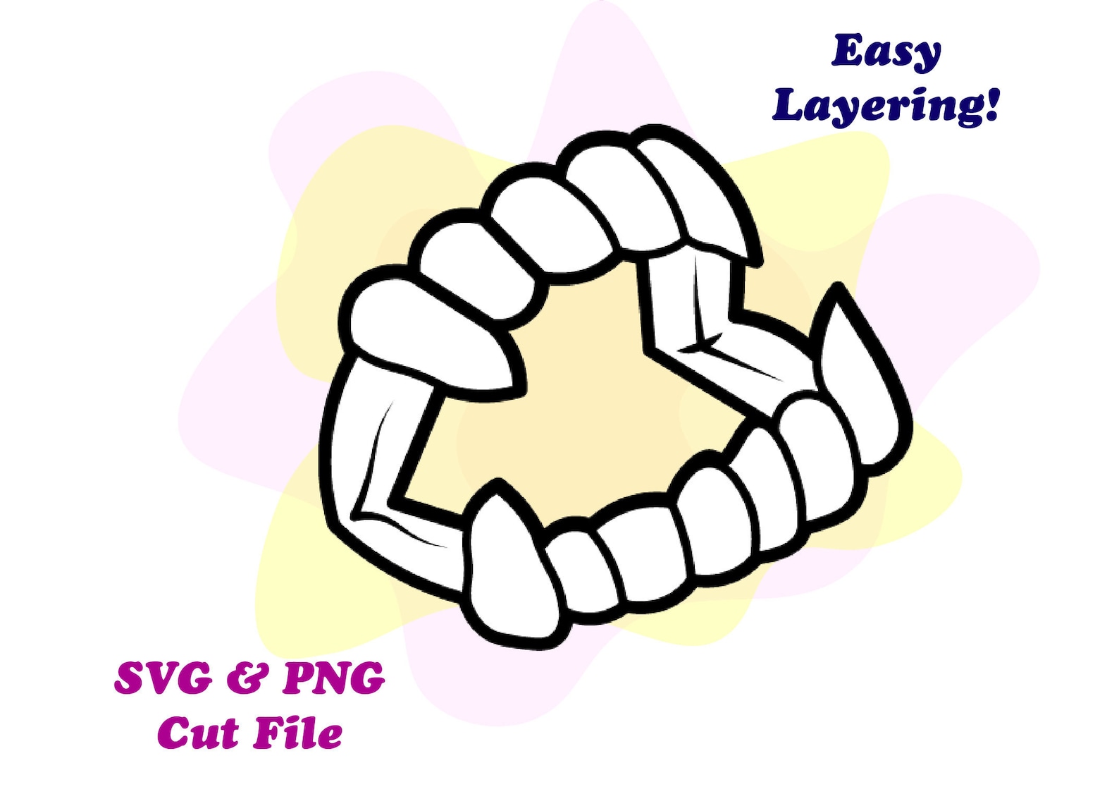 Plastic Vampire Teeth SVG, PNG, Halloween SVG, Cricut Cut File ...