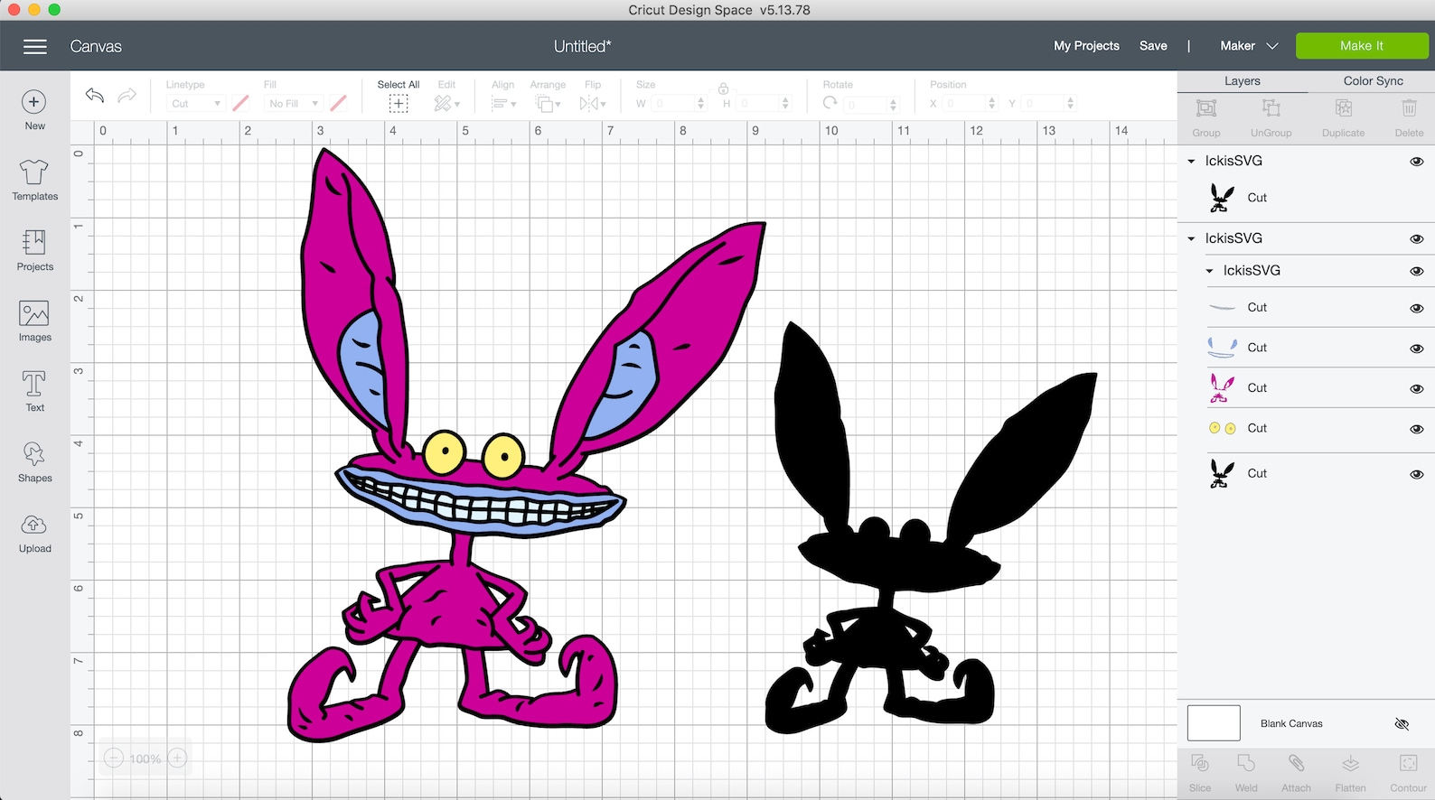 Ickis Ahh Real Monsters SVG, PNG, Digital Cut File, Cricut Cut File ...