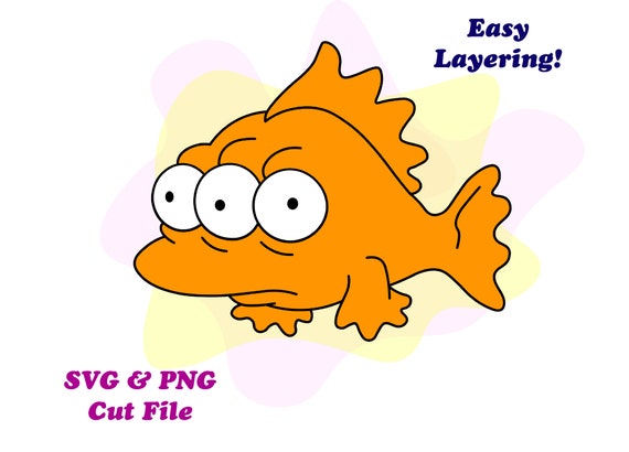 Blinky Simpsons SVG PNG Three Eyed Fish Cricut Cut File - Etsy