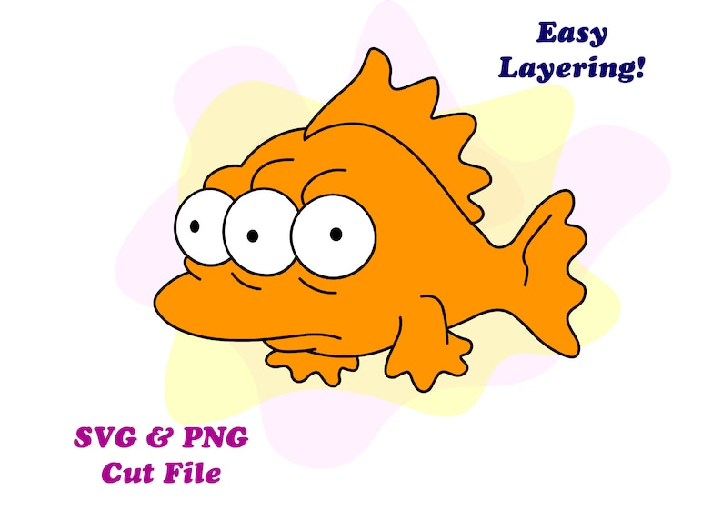 Blinky Simpsons SVG, PNG, Three Eyed Fish Cricut Cut File, Springfield ...