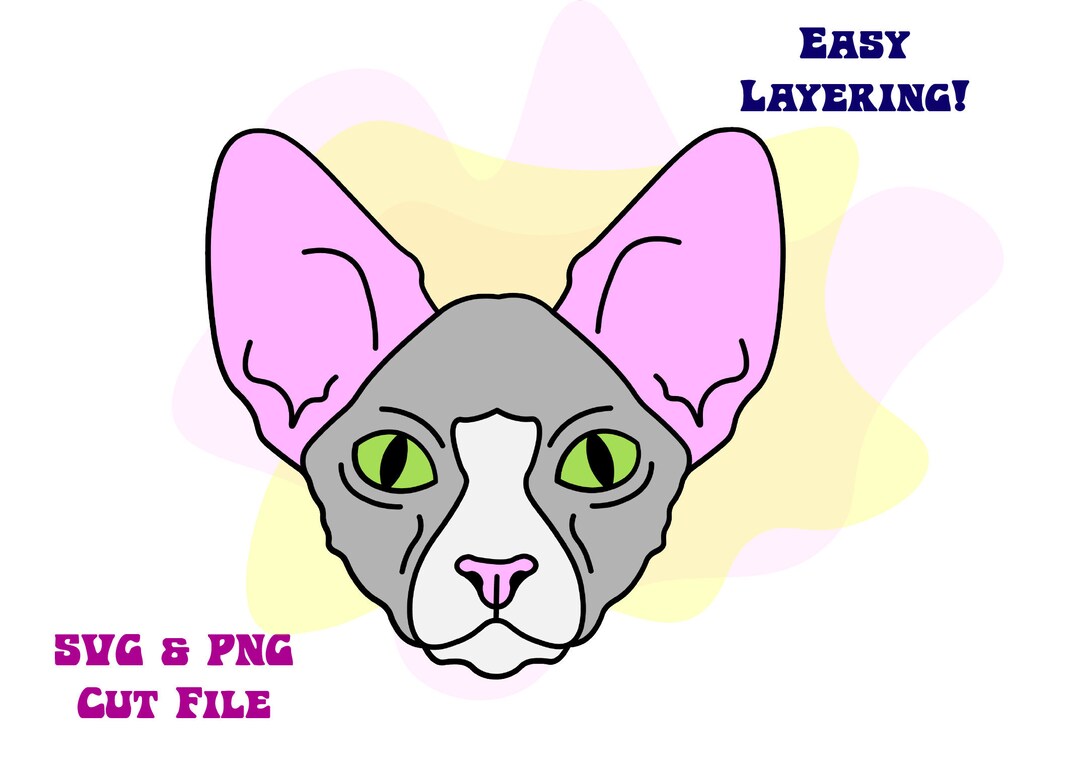 Sphynx Cat SVG, PNG, Cricut Cut File, Cat SVG, - Etsy