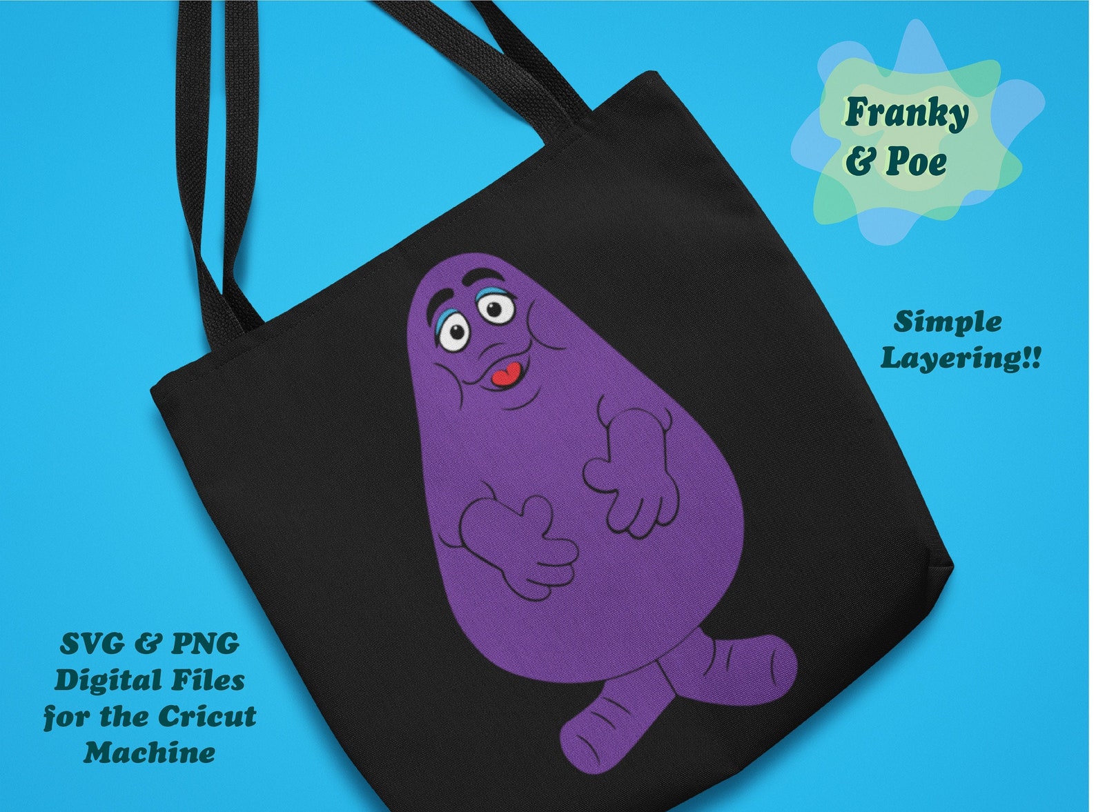 Grimace SVG PNG Cricut Cut File Silhouette Mcdonalds Cut - Etsy Finland