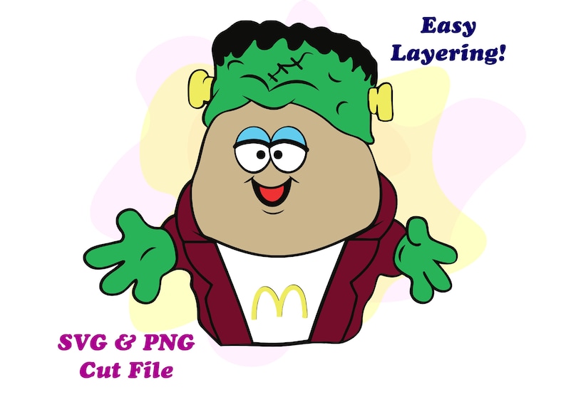 Frankenstein Mcnugget SVG, PNG, Cricut Cut File, Silhouette, Mcdonalds ...