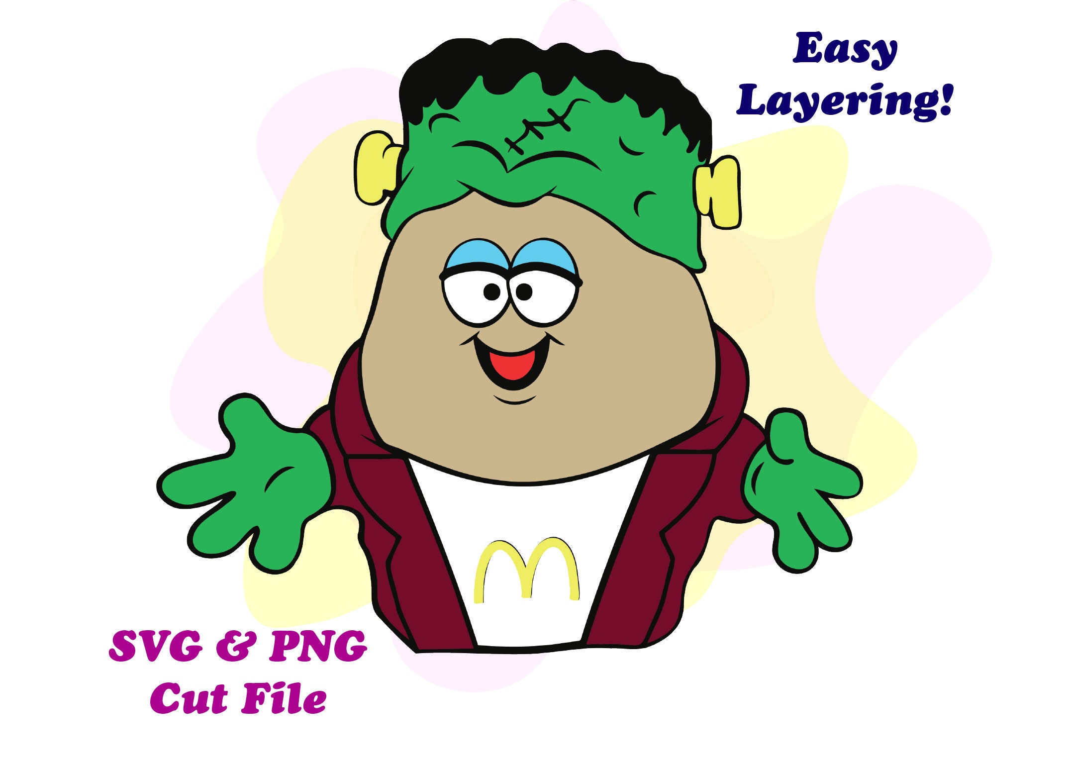 Frankenstein Mcnugget SVG, PNG, Cricut Cut File, Silhouette, Mcdonalds ...