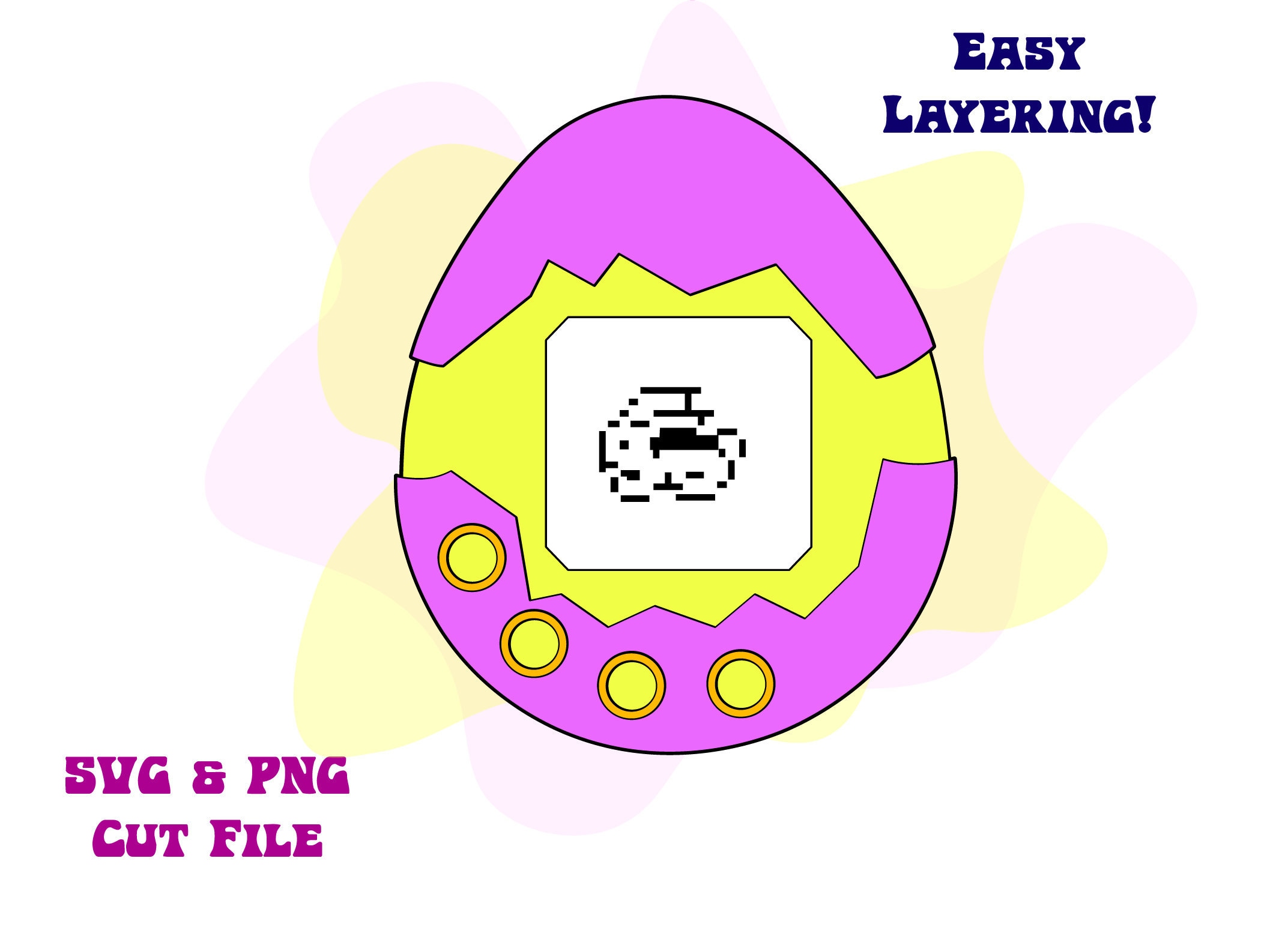 Tomagotchi SVG, Cricut Cut File, Silhouette, 90s Toy Cut File, Clipart ...