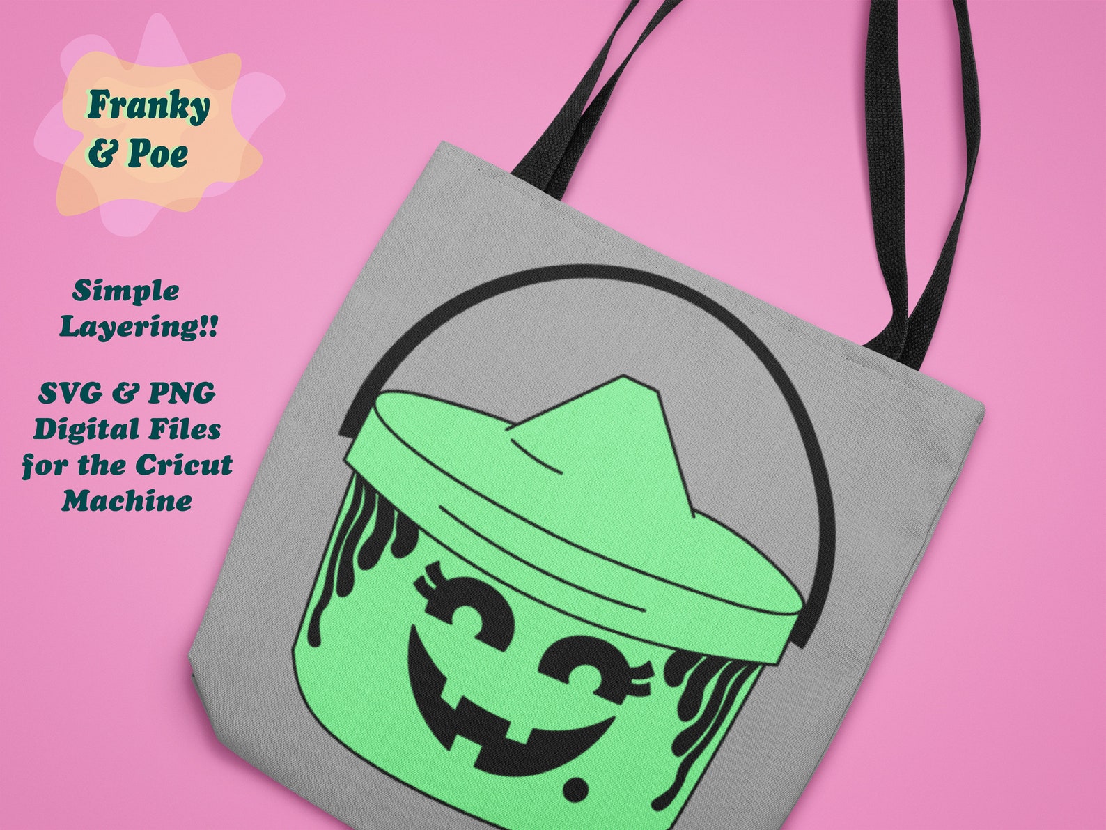 Halloween Witch Bucket SVG PNG Cricut Cut File Silhouette - Etsy