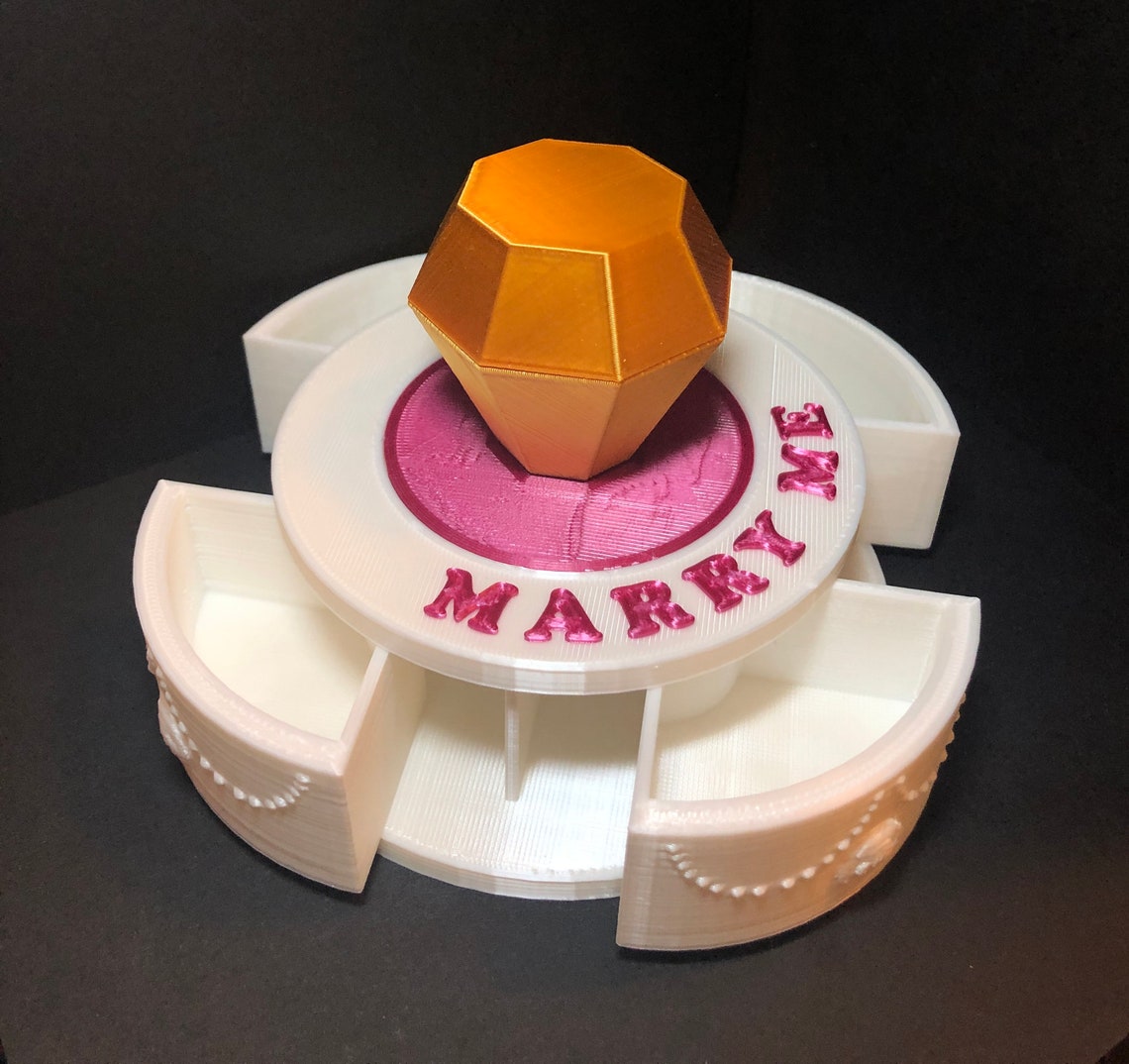 Custom Make 3D Printed Ring Pop Jewelry Cake Box-gift for | Etsy