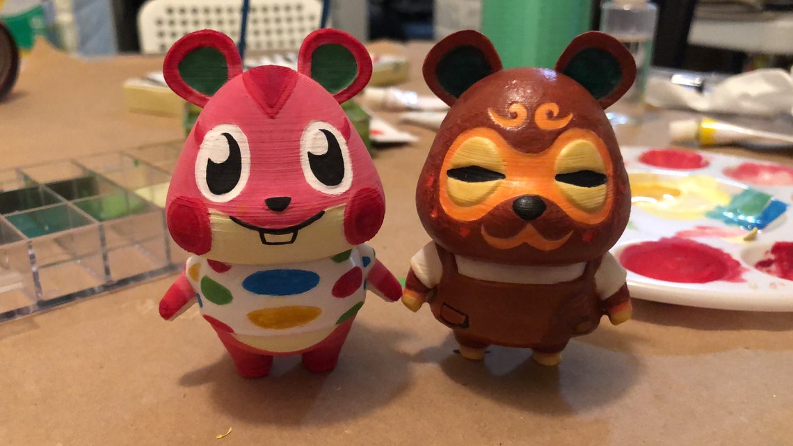 Animal Crossing Villager Hamster Apple - 3D Printed Figure With Amiibo ...