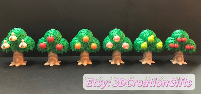 ACNH Animal Trees Bell Bag Apple Pear Orange Peach - Etsy