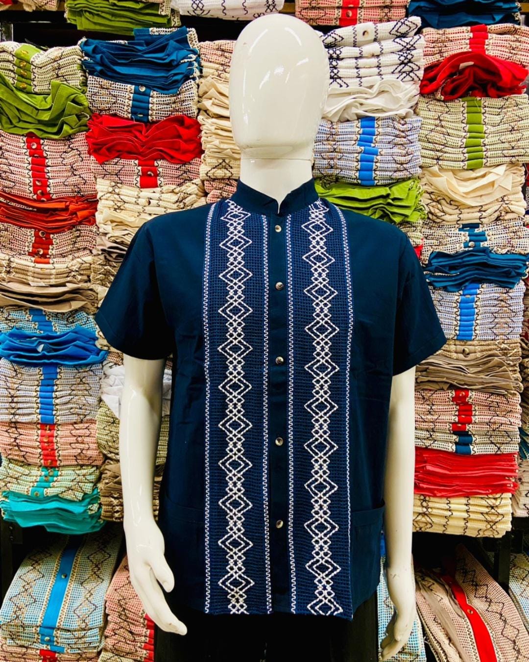 Traditional Manta Guayabera for Men/short Sleeve Button-down Shirt ...