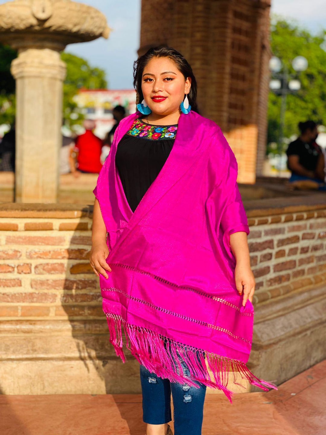 Traditional Mexican Rebozo/mexican Shawl/mexican Fiesta/handcrafted ...