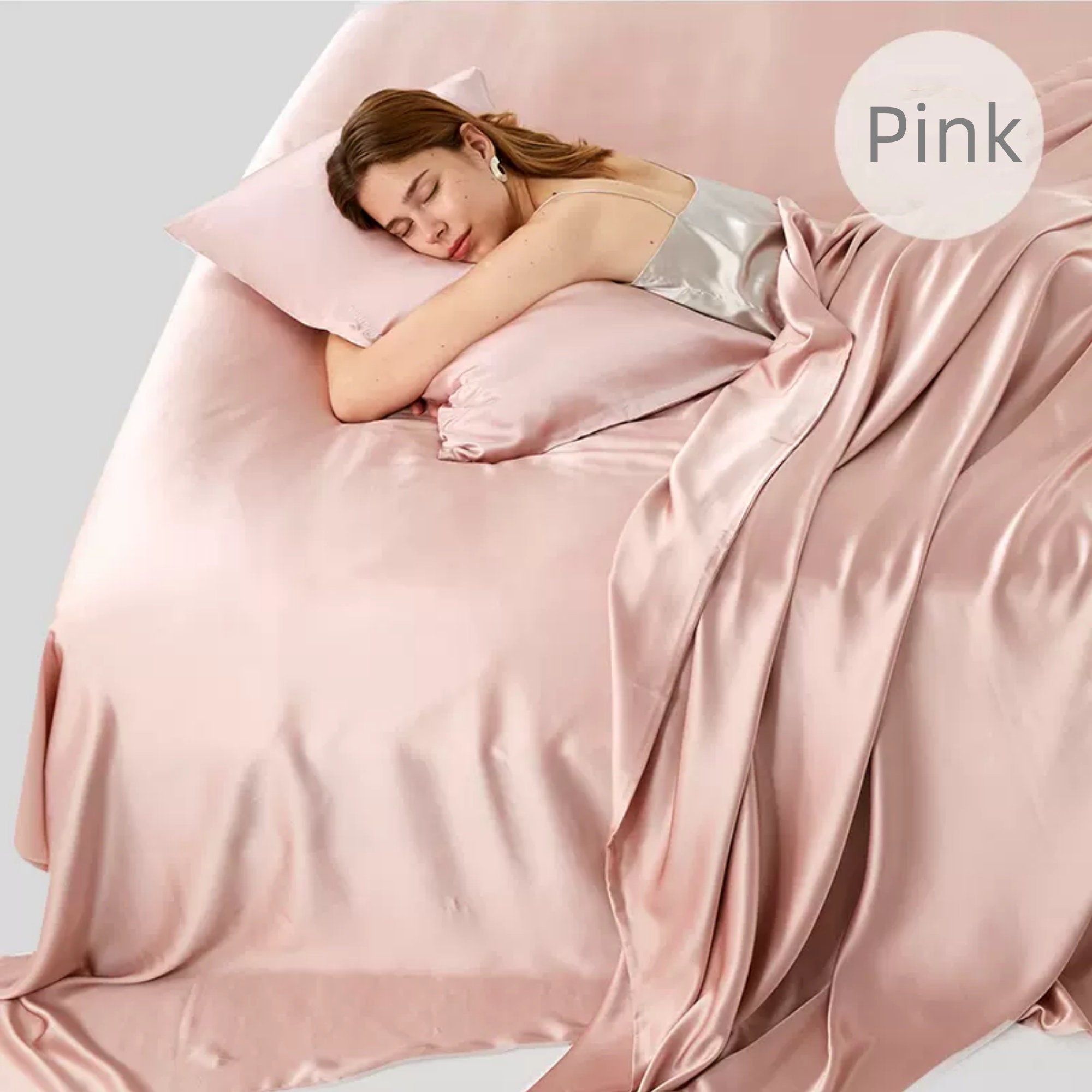 22 Momme Mulberry Silk Flat Sheet, Organic Silk Bedding, Made in USA - Etsy