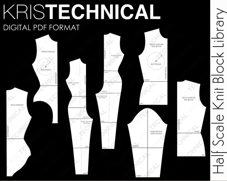 Half Scale Knit Block Library - Etsy