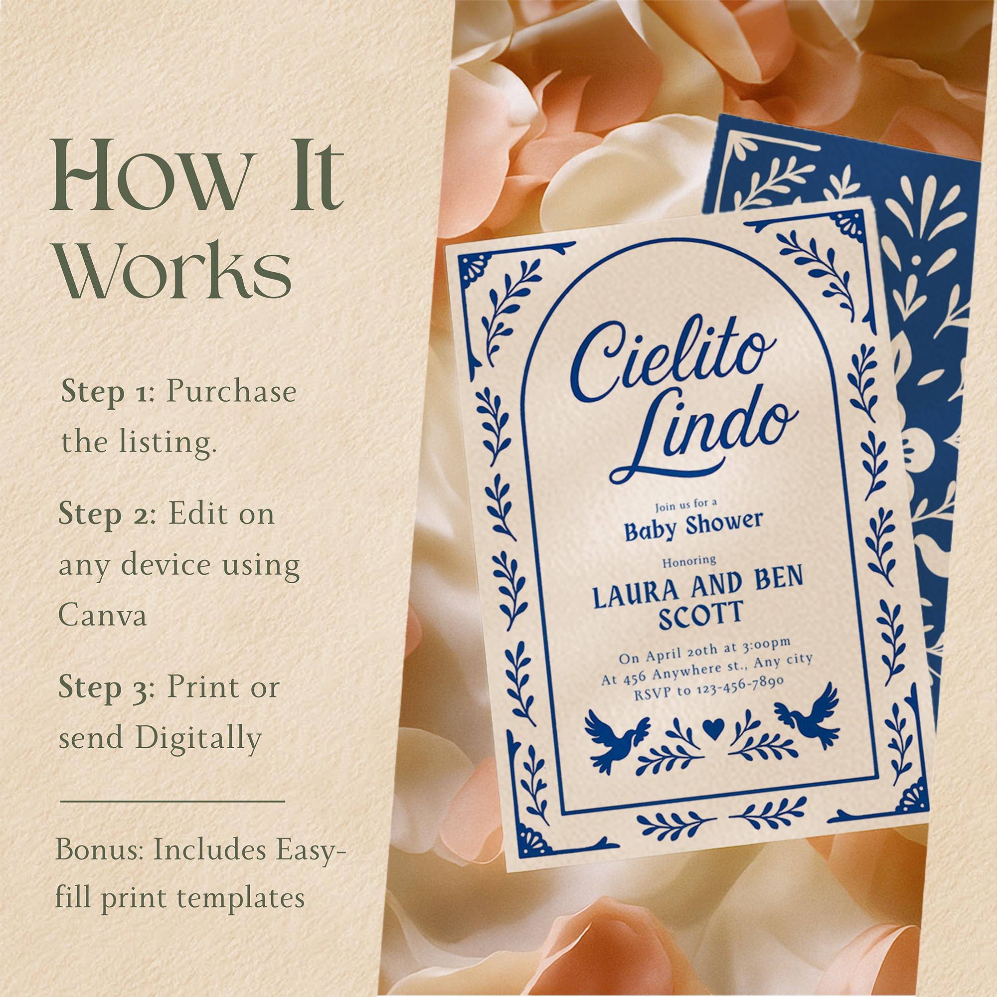 Cielito Lindo Baby Shower Invitation, Papel Picado Theme With Mexican ...