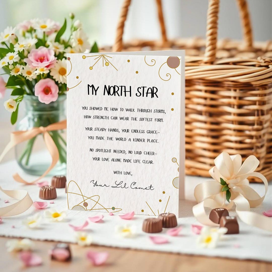 Editable Mothers Day Letter & Poem Digital Template, Printable DIY ...