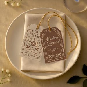 Brown Cielito Lindo Baby Shower Favor Tags, Talavera Boho Style ...