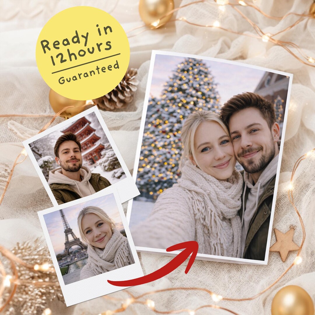 Reunited Couple Christmas Card: Long Distance Boyfriend Girlfriend ...