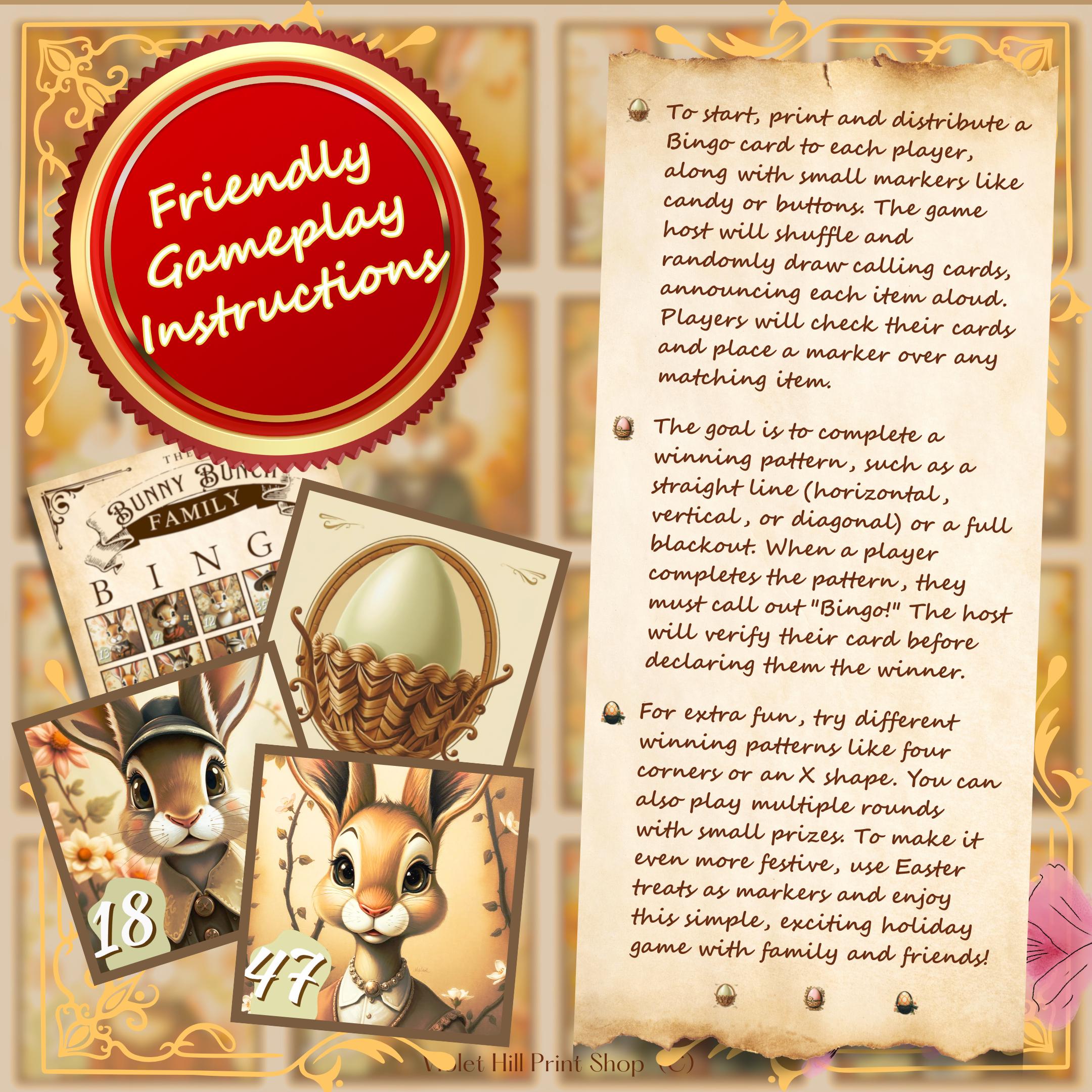 Bunny Bingo for Kids & Adults – 50 Printable Boards | Fun Easter Party ...