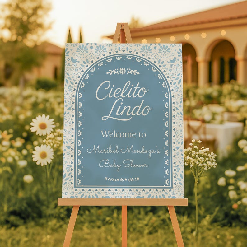 Cielito Lindo Baby Shower Welcome Sign Template: Mexican Fiesta ...