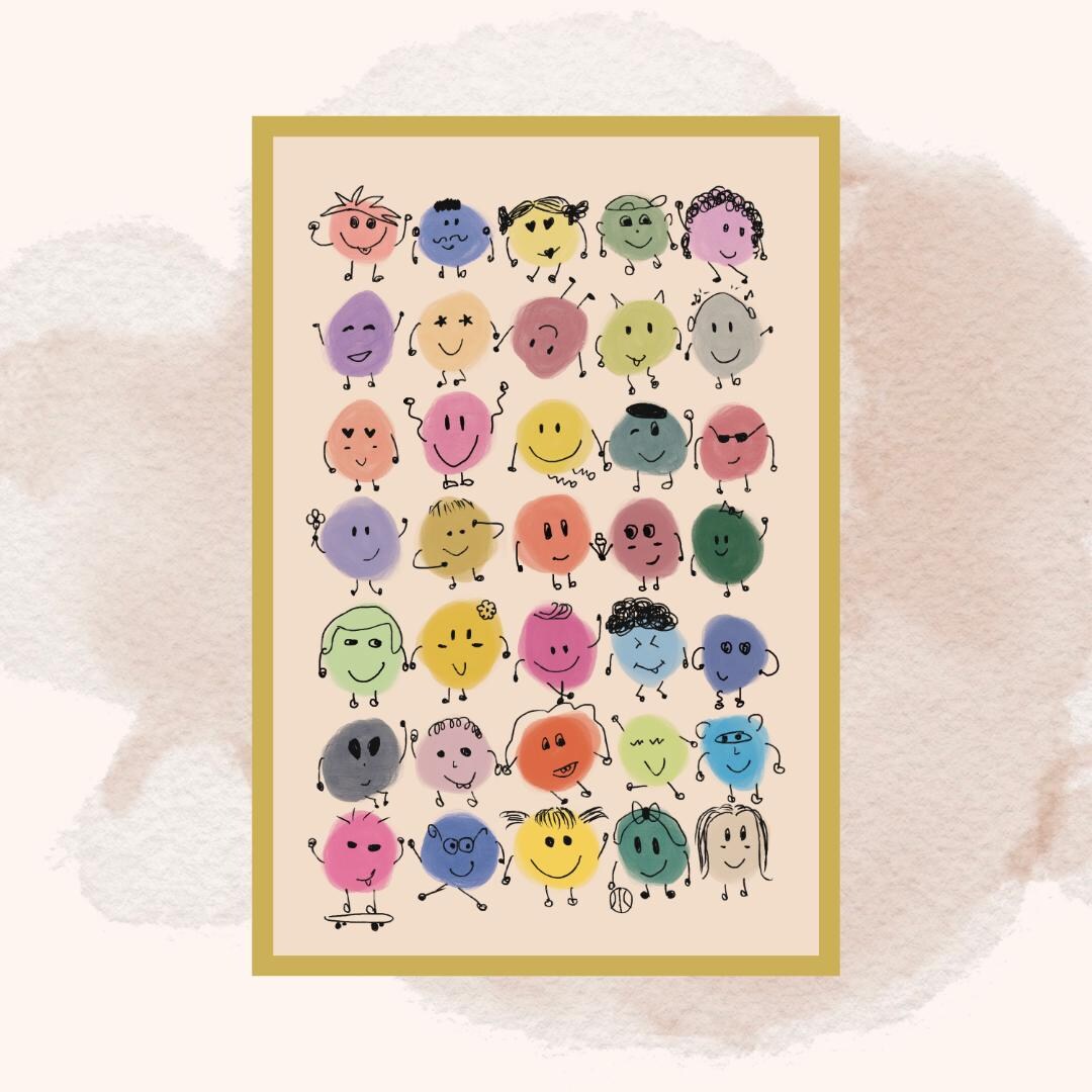 DIY Blank Feelings Emotions Characters Poster – Perfect for Home or ...