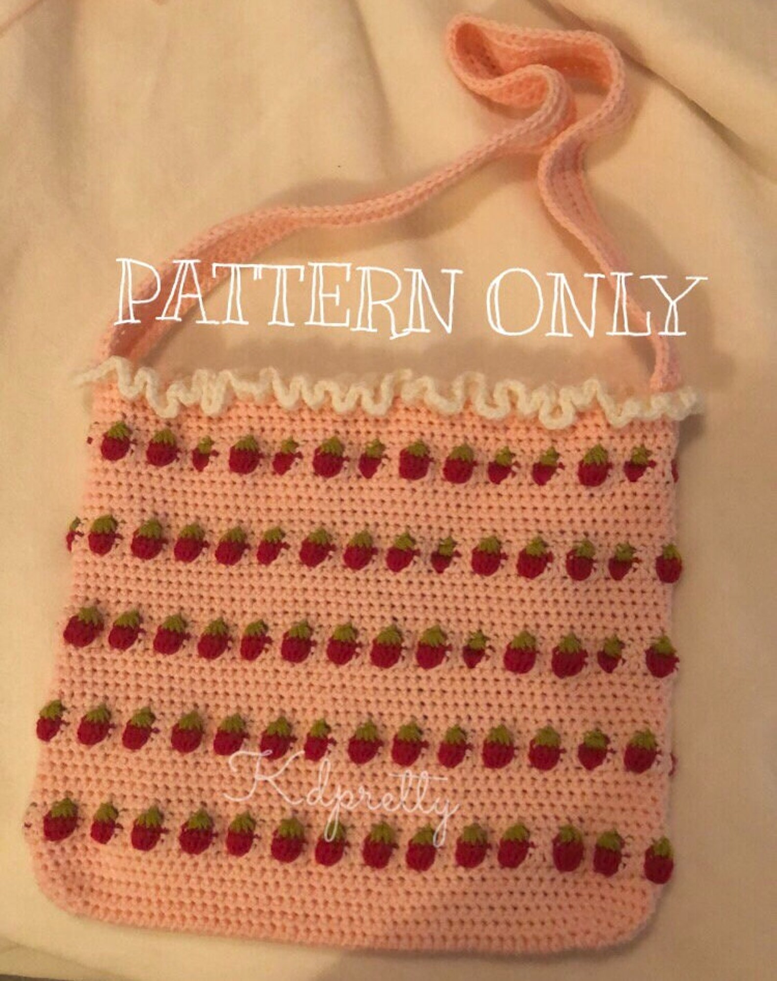 Strawberries and Cream Tote Crochet Pattern - Etsy