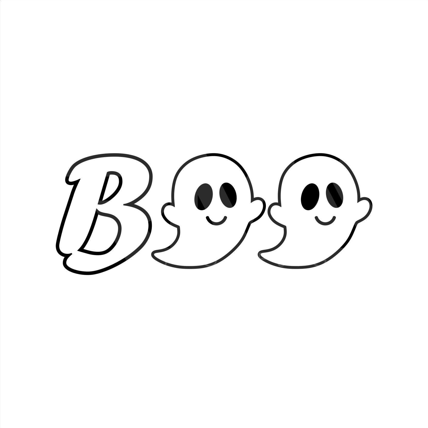 Boo Ghost SVG Halloween SVG Pumpkin SVG Cute Halloween | Etsy