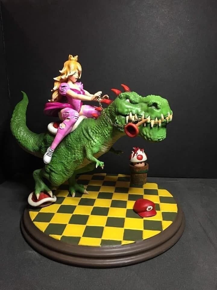3D Printed Princess Peach Statue Super Mario Figure Princess - Etsy