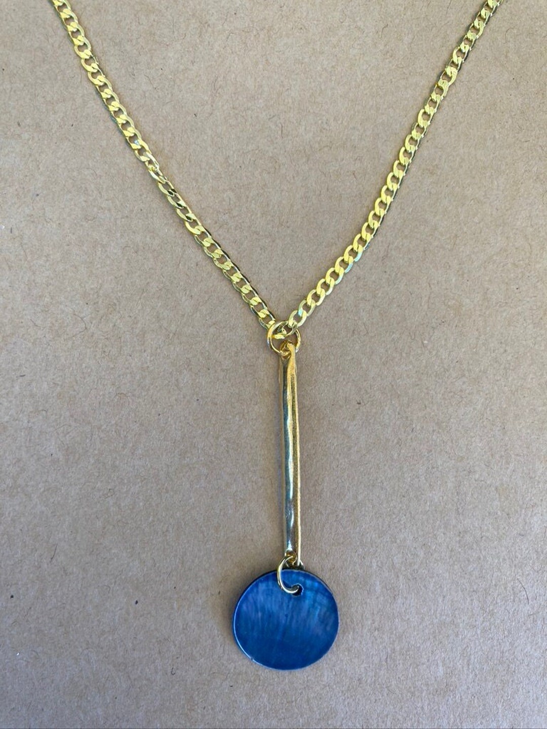 Simple and Modern Hanging Disc Pendant Necklace - Etsy