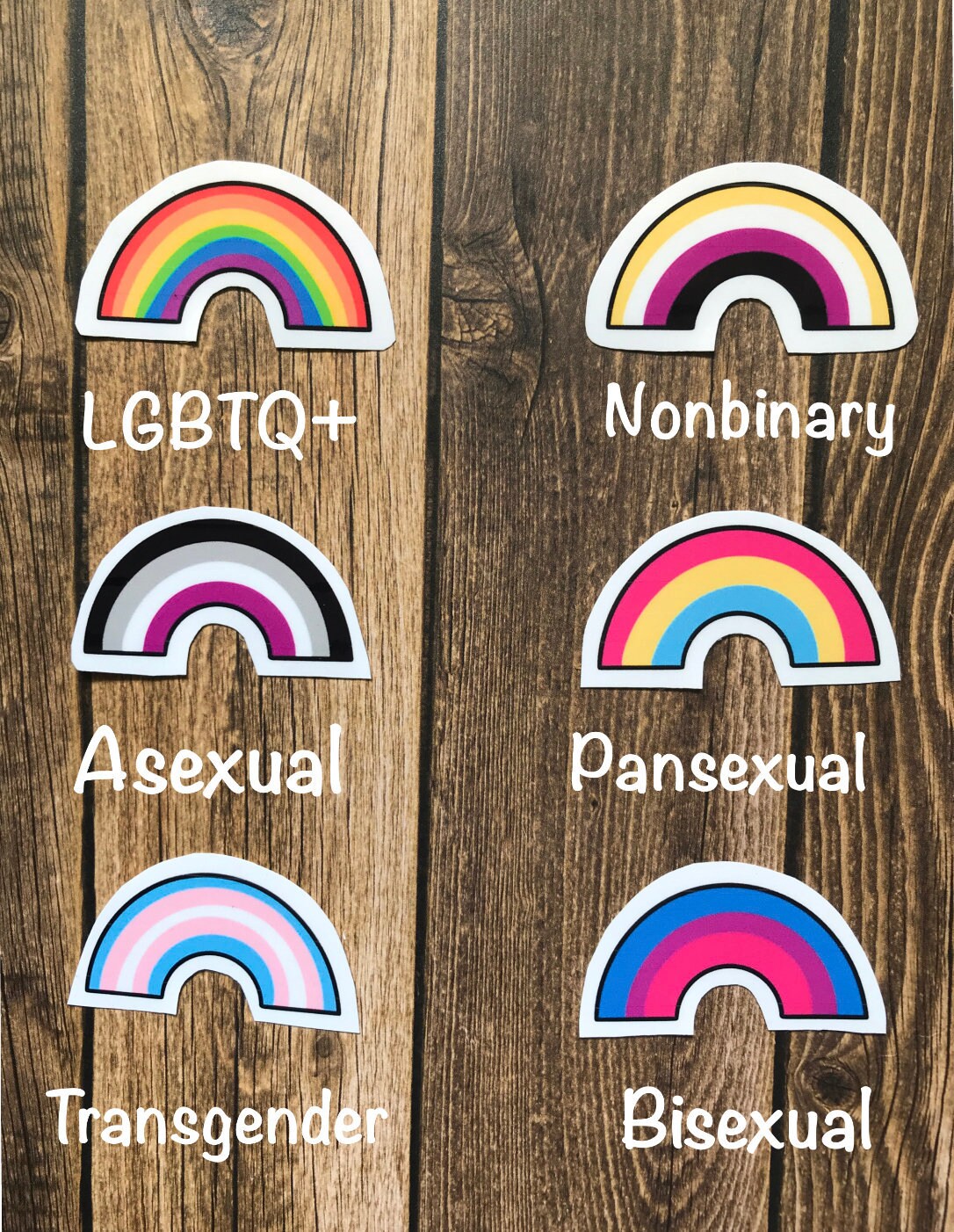 Pride Flag Stickers // Inclusivity Decals // LGBTQ Stickers | Etsy