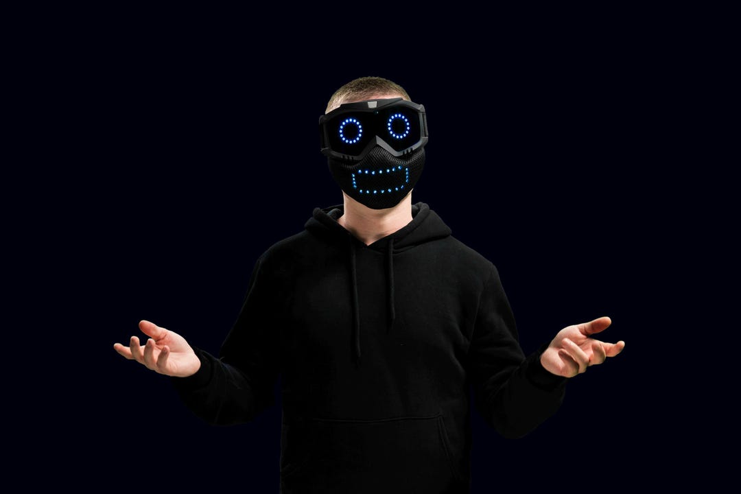 LED Mask With 40+ Animations & Emotions, Bluetooth-controlled ...