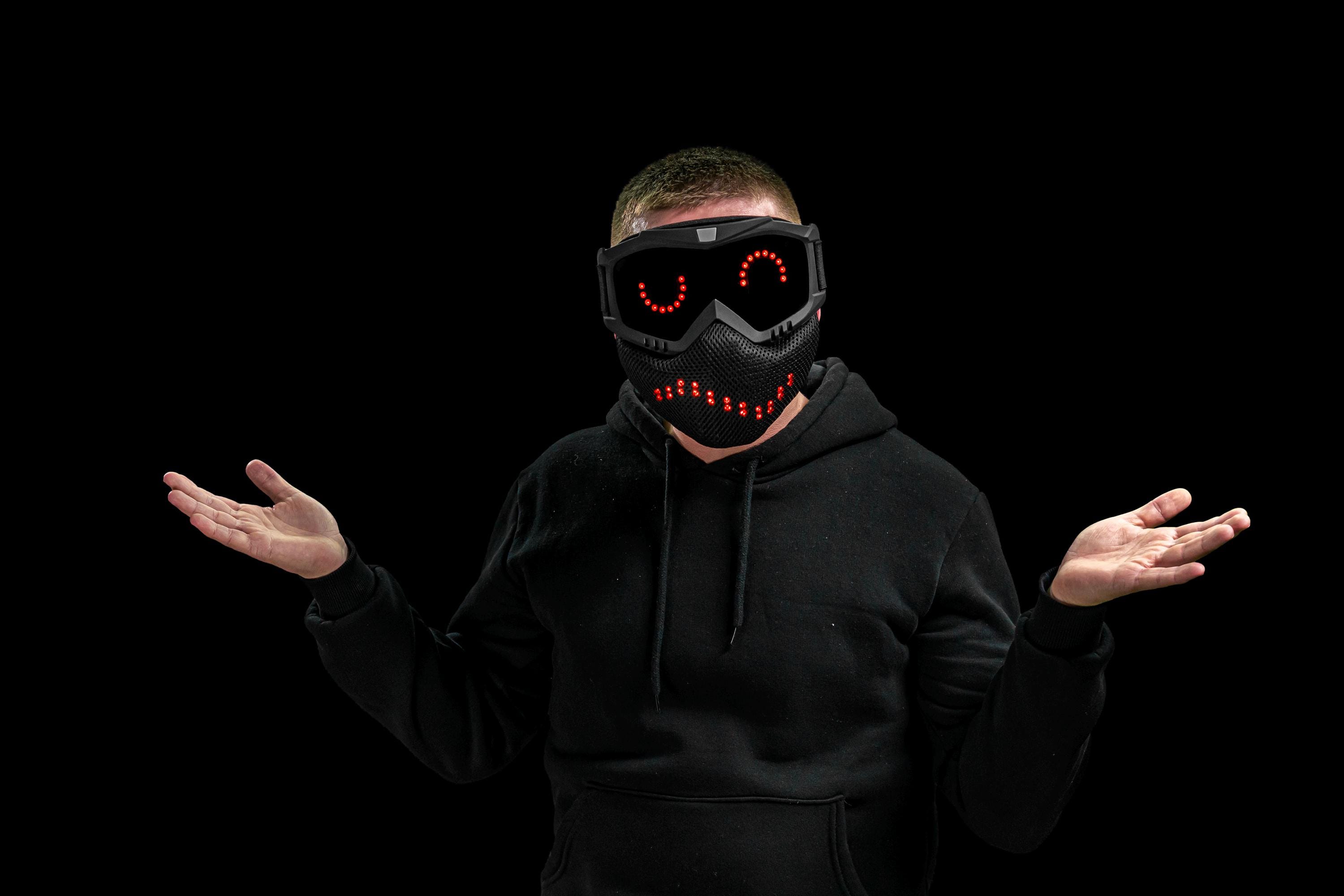 LED Mask With 40+ Animations & Emotions, Bluetooth-controlled ...